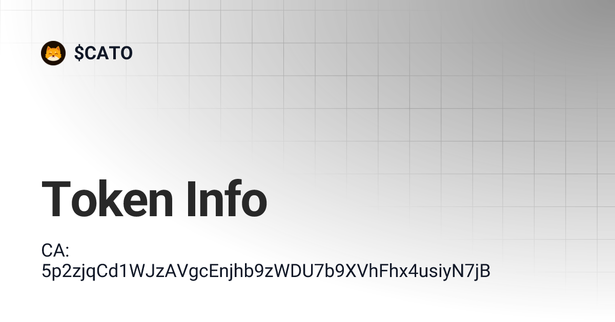 Token Info | $CATO